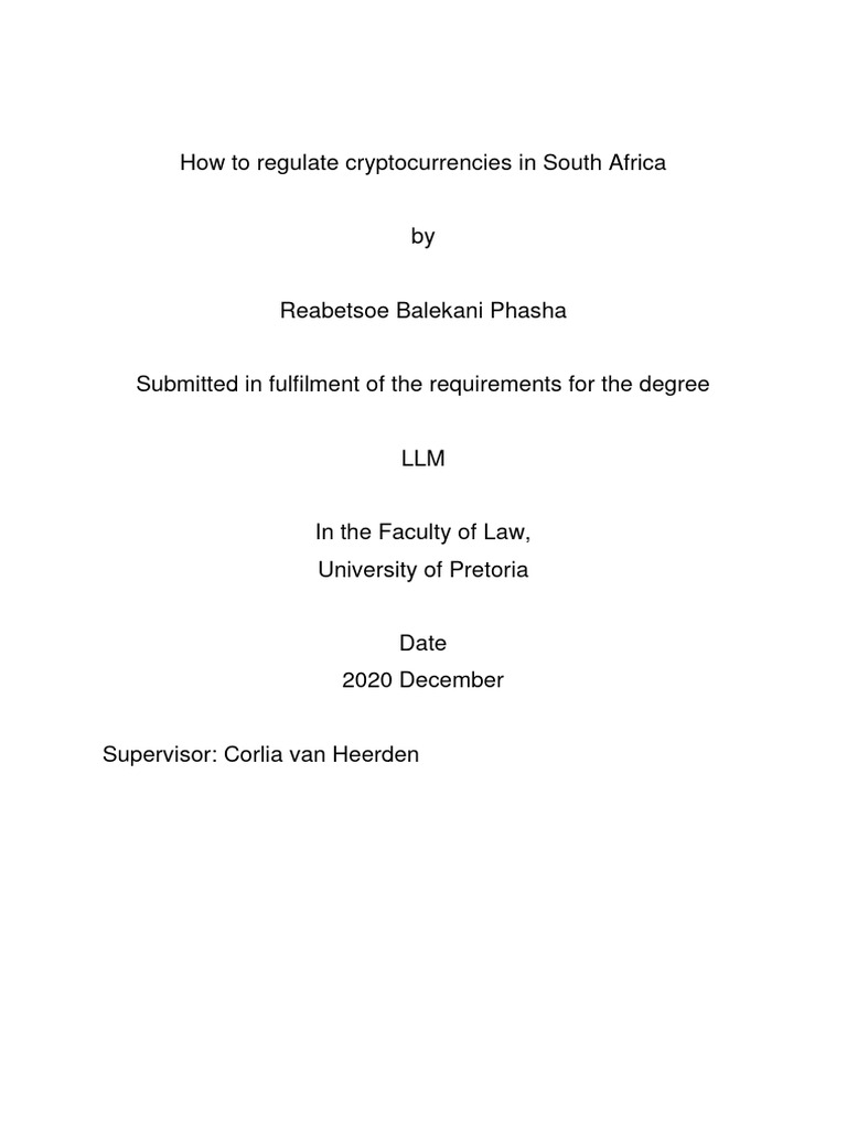 Phasha Regulate 2020 | PDF | Cryptocurrency | Currency