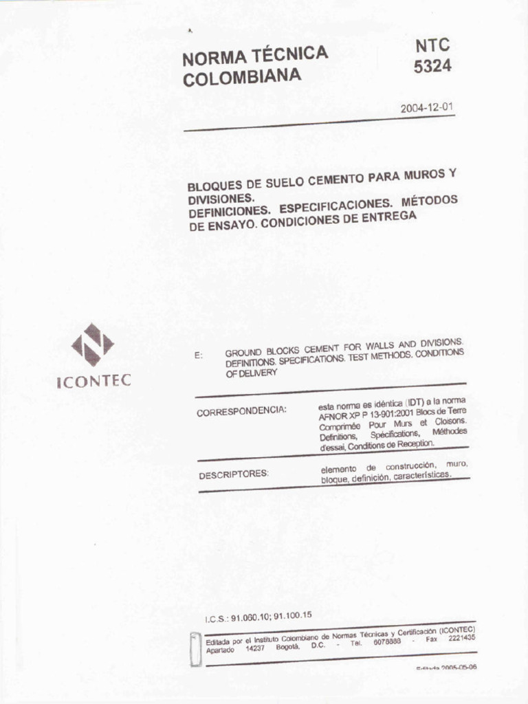 NTC 5324 Norma Colombiana | PDF
