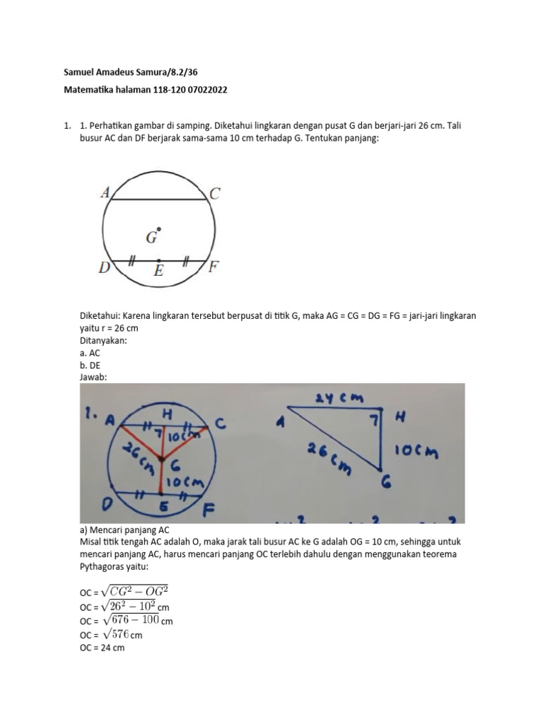 Samuel MTK Lingkaran Esai Hal 118 - 120 | PDF | Sains & Matematika