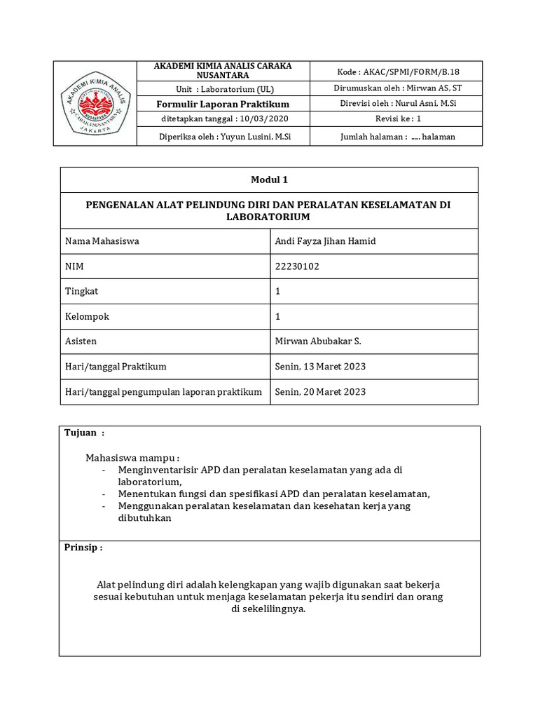 Helm Laboratorium dan APD Keselamatan | PDF