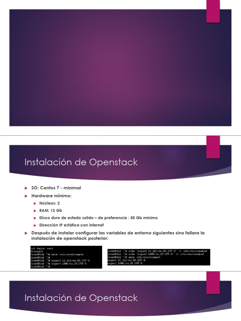 OpenStack Instalacion | PDF | Pila abierta | Software utilitario