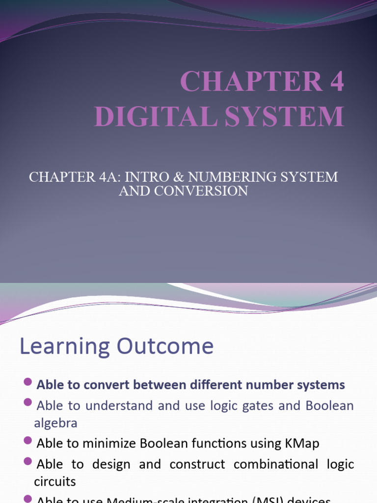 4a (Digital System) Number System | PDF | Computer Engineering | Arithmetic