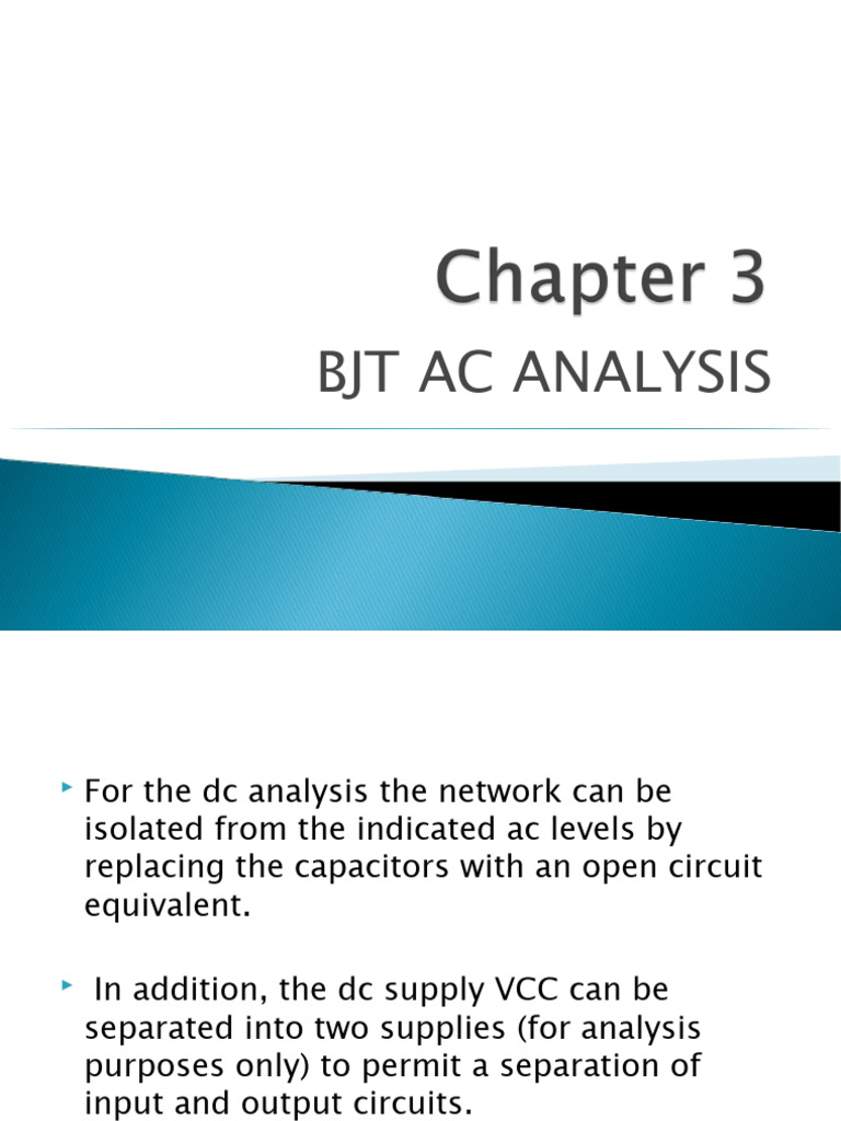 3c BJT AC Analysis | PDF | Bipolar Junction Transistor | Transistor