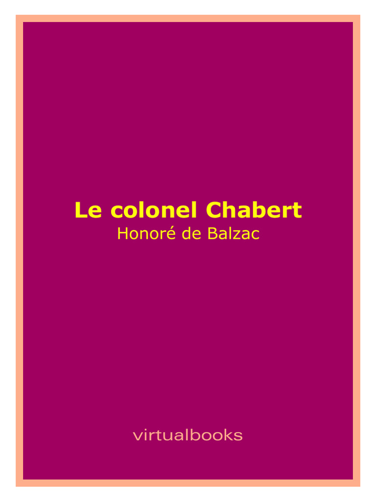 Balzac - Le Colonel Chabert | PDF