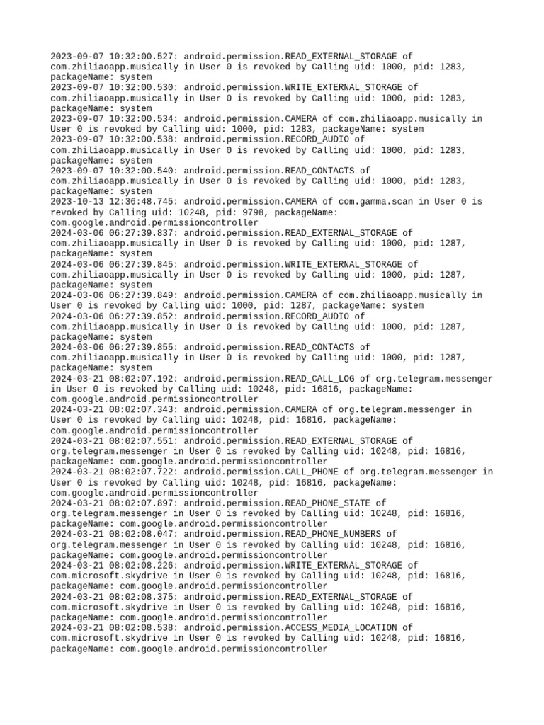 Perm Debug Info | PDF