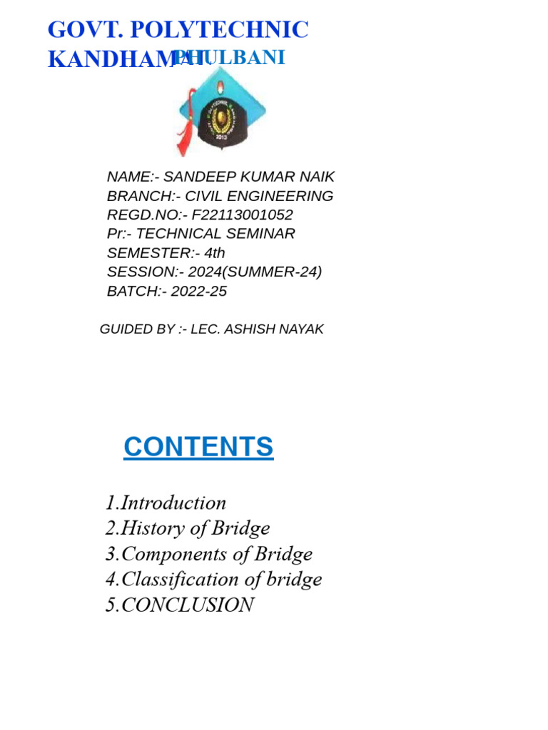 Sandeep Ppt | PDF | Bridge | Beam (Structure)