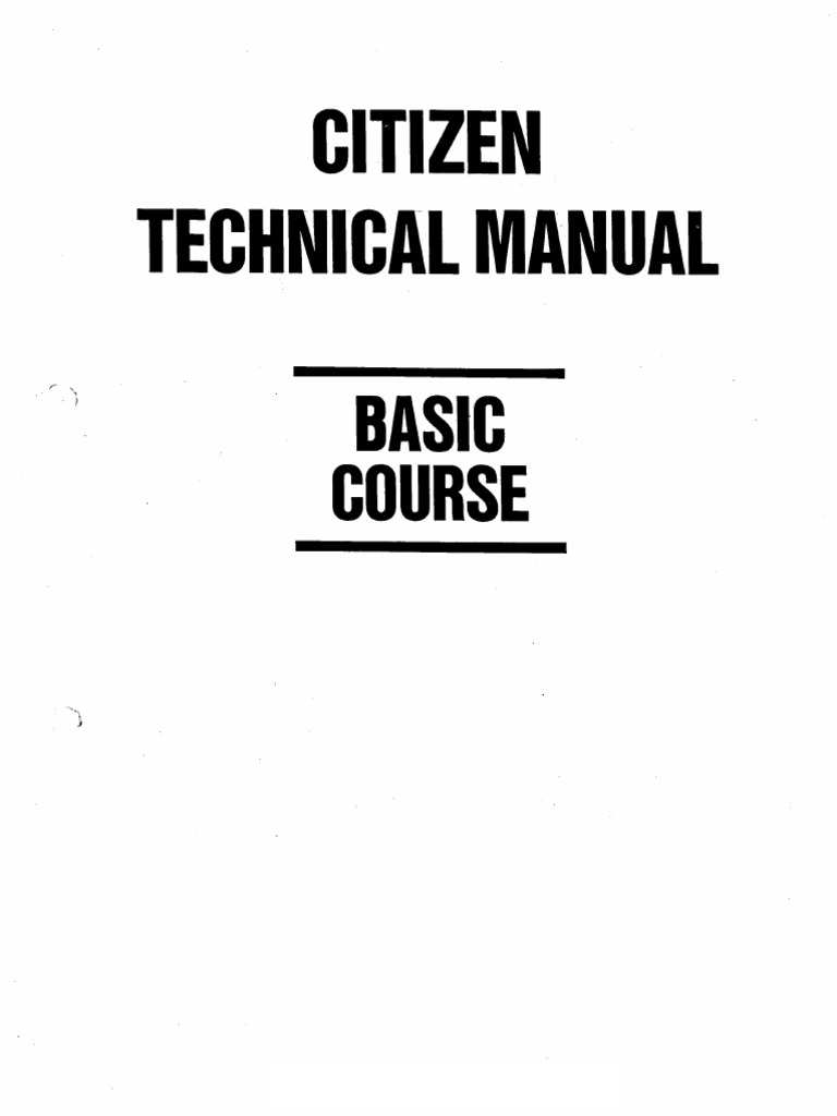 0 Basic Technical Manual | PDF