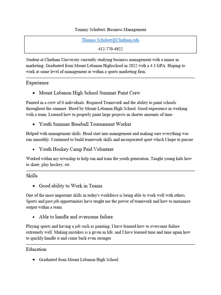 Basic Resume | PDF | Career & Growth