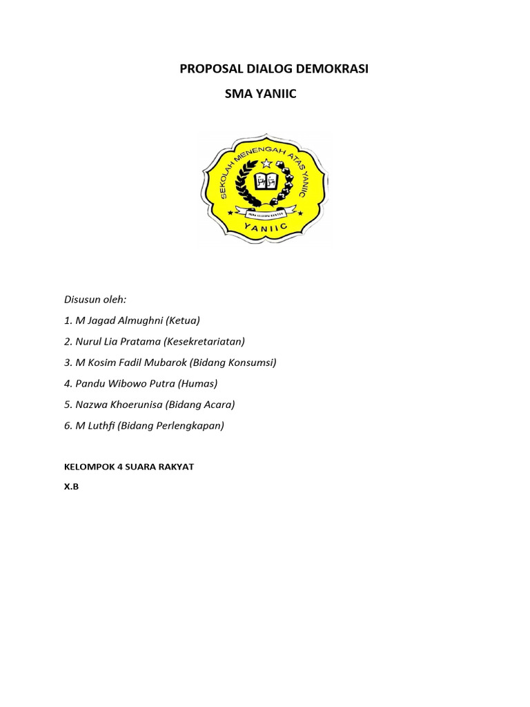 Proposal Dialog Demokrasi | PDF