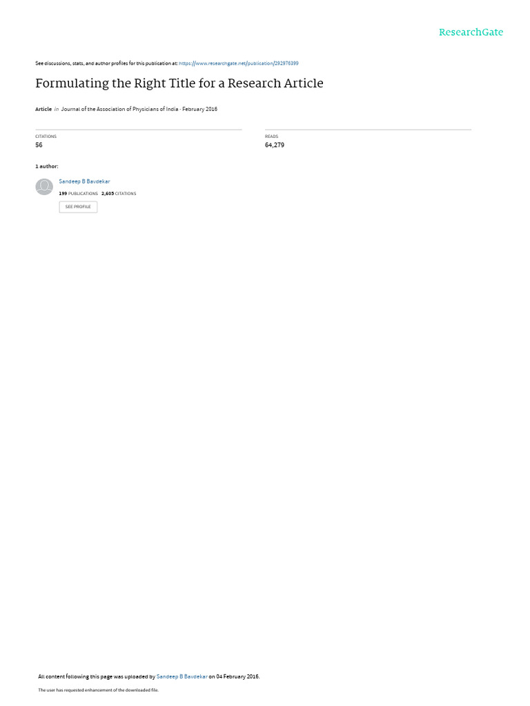 08 Aow Formulating The Right | PDF | Academic Publishing | Acronym