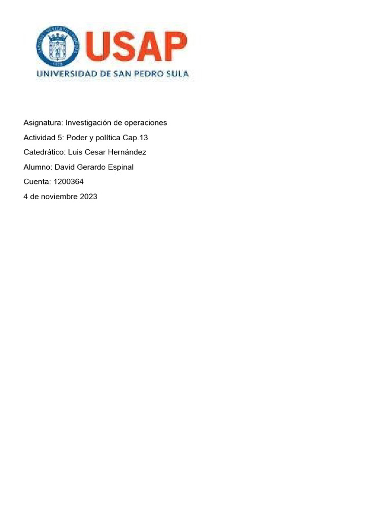 Espinal David Actividad5 | PDF | Liderazgo | Ciencias del comportamiento