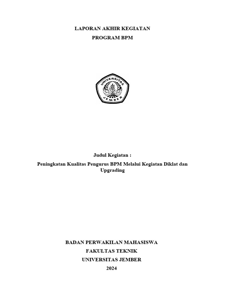 LPJ Diklat Dan Upgrading 2024MEH (1) New | PDF