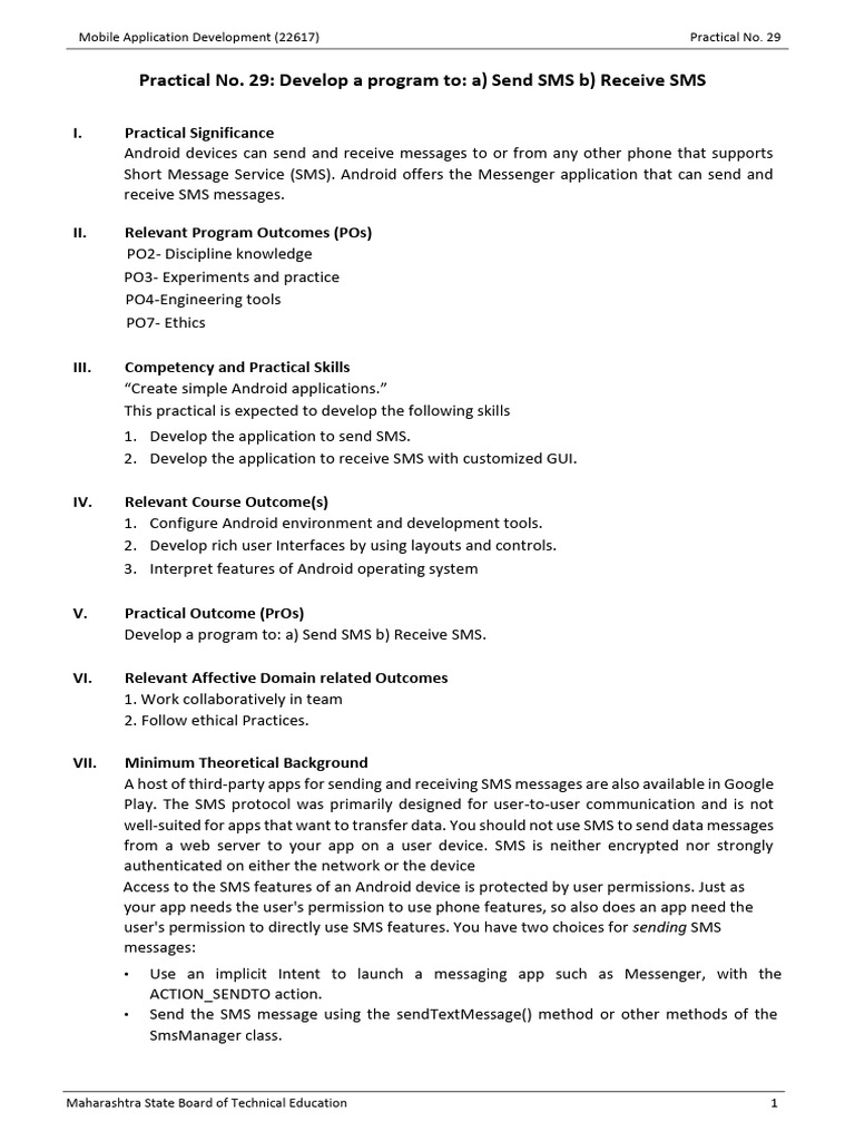 Practical No 29 | PDF | Android (Operating System) | Mobile App