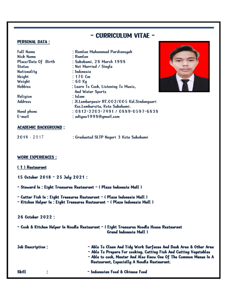 CV Ramlan | PDF