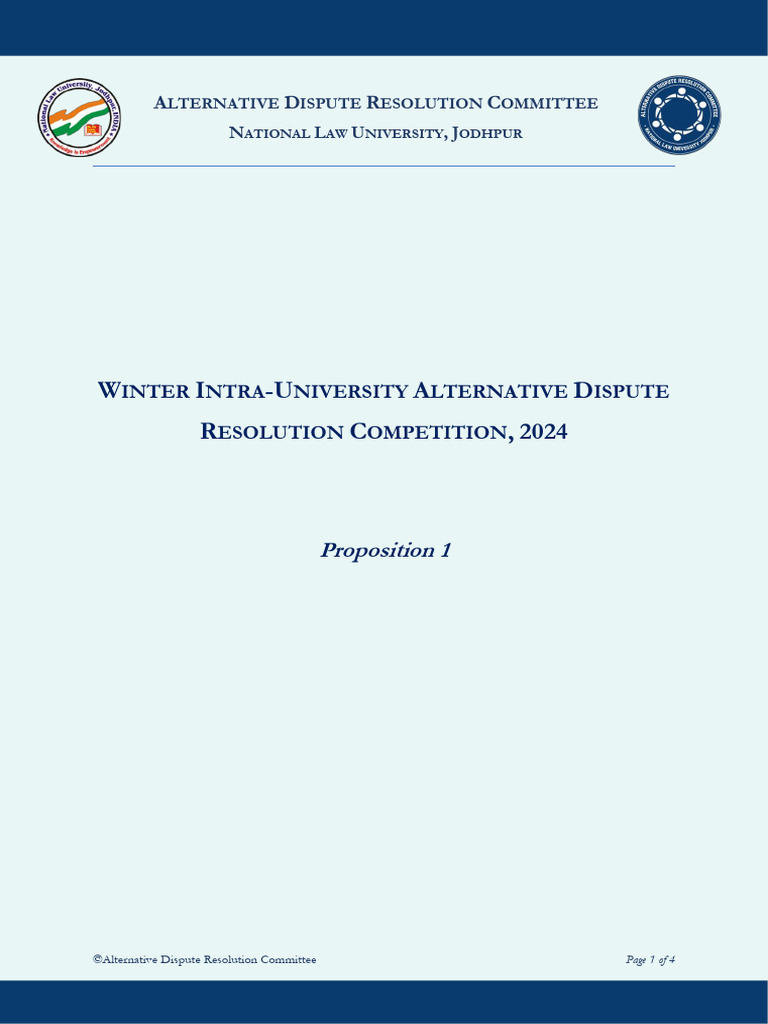 Winter Intra ADR 2024 - Proposition 1 | PDF | Brand | Fashion