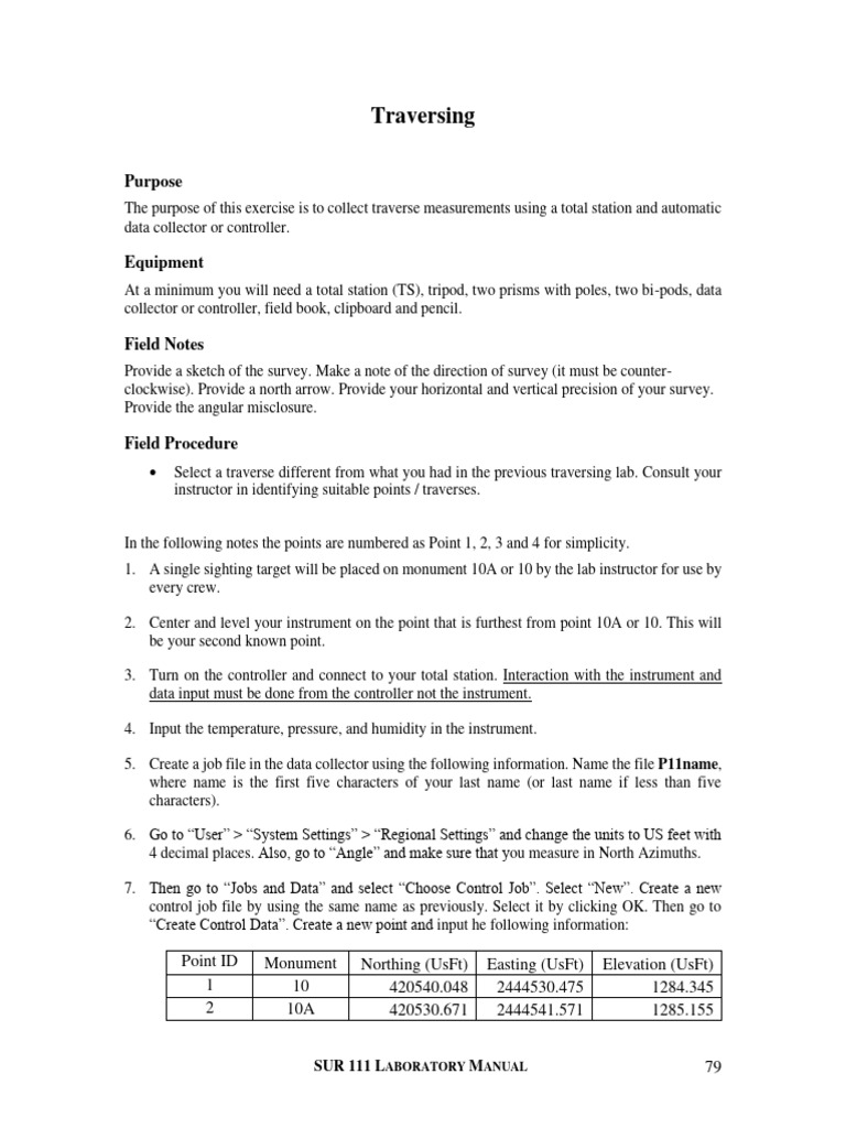 Traversing | Download Free PDF | Surveying | Angle