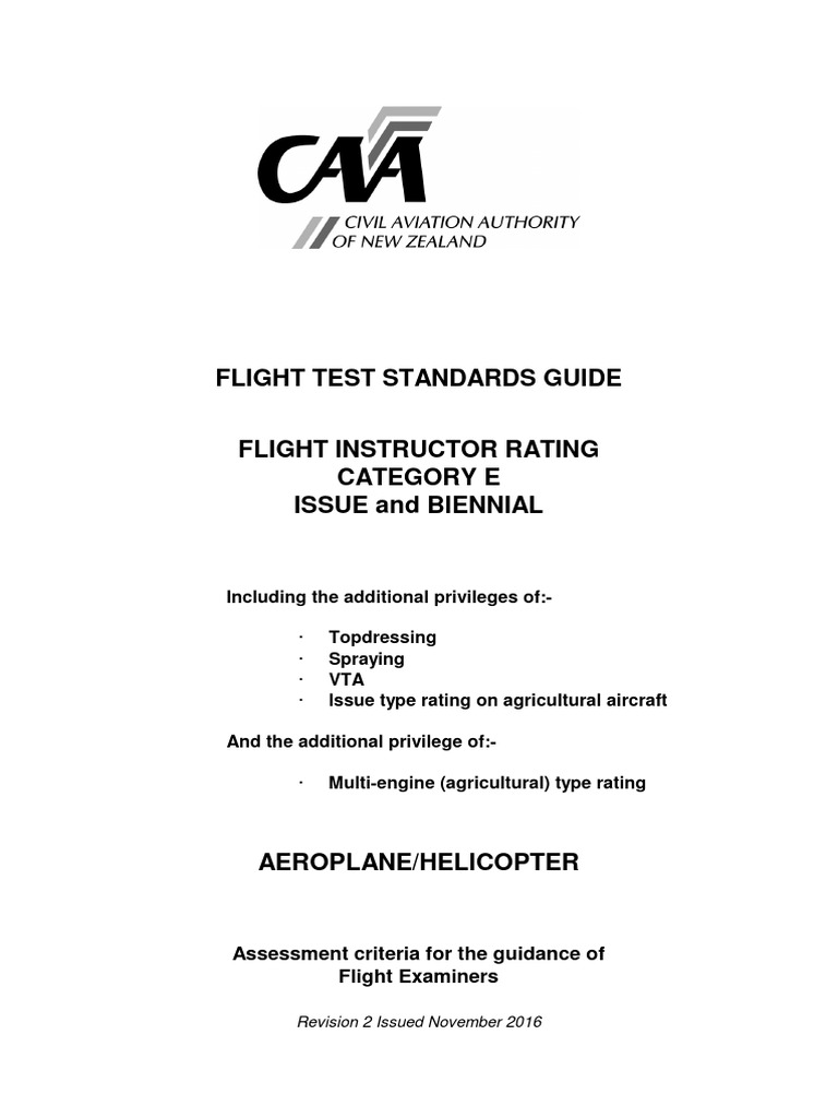 FTSG Flight Instructor Rating Category e Aeroplane Helicopter | PDF ...