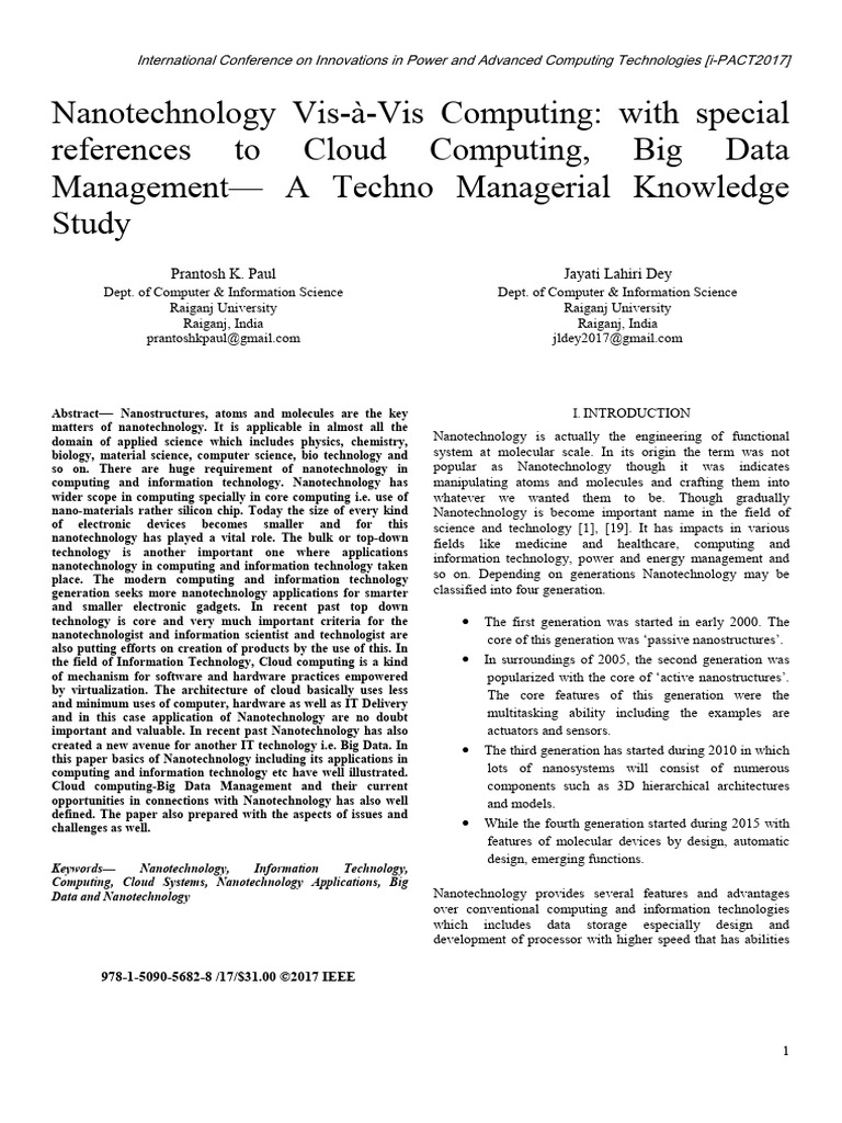 Cloud Computing Technology | PDF | Nanotechnology | Computing