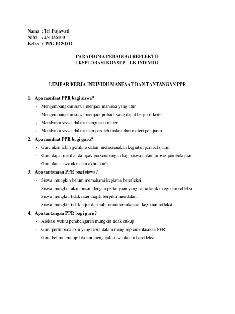 Eksplorasi Konsep T4 LK Individu | PDF