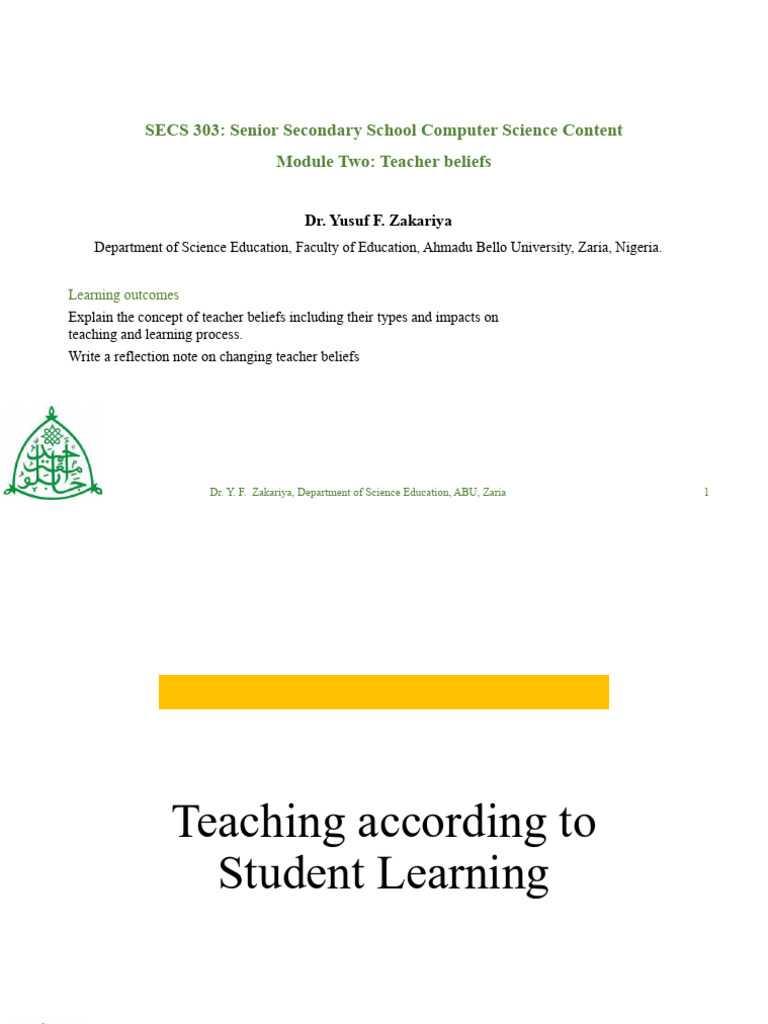 Secs Module 2 | PDF | Teachers | Teaching Method
