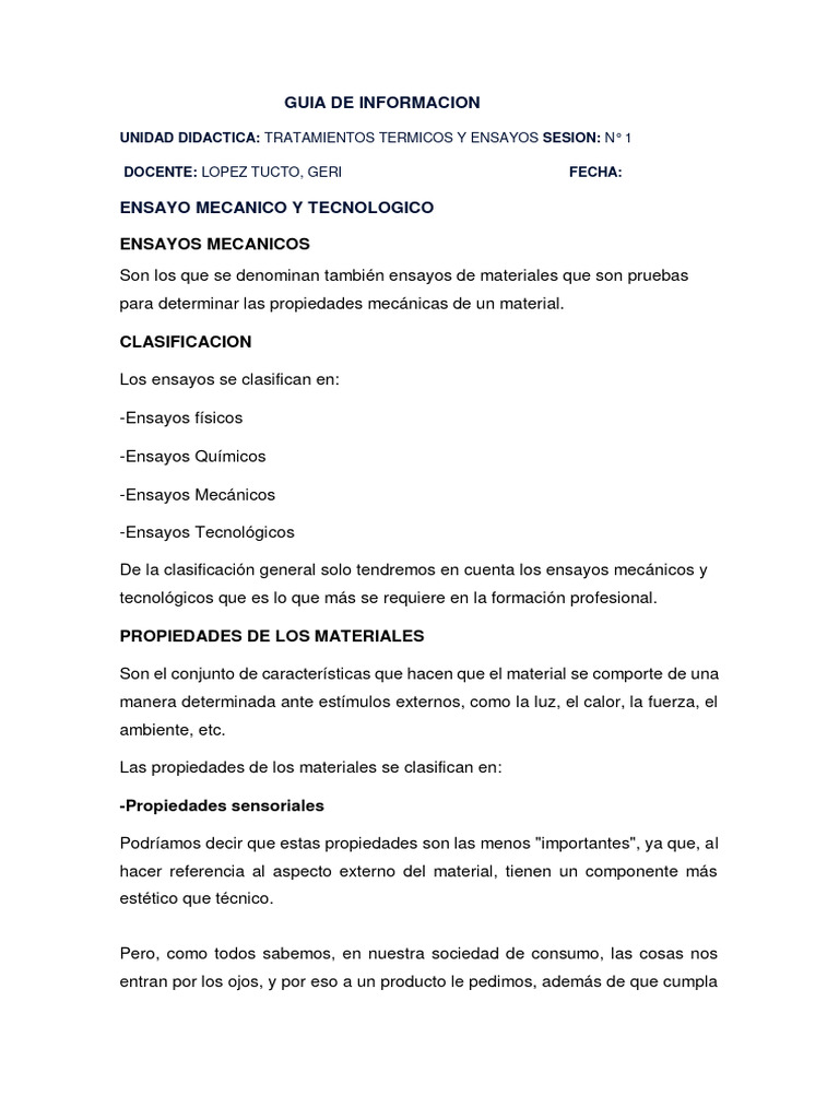 Sesion 01-Ttye-24 | PDF | Ductilidad | Calor Sesion 01-Ttye-24 | PDF | Ductilidad | Calor