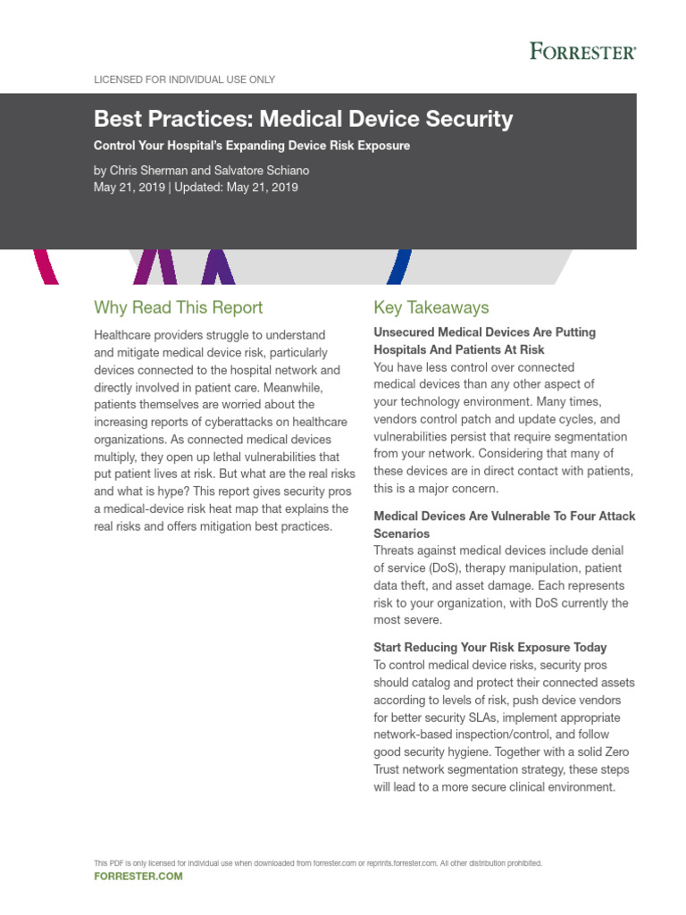 Best Practices_ Medical Device Security | PDF | Computer Security ...