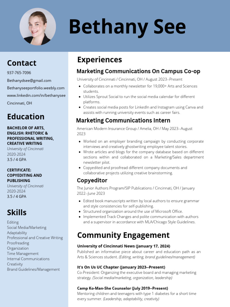 resume updated for capstone | PDF | Copy Editing | Social Media
