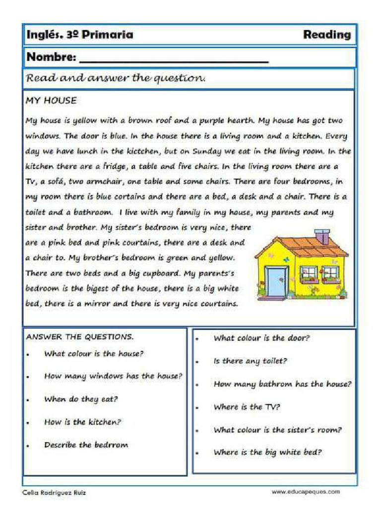 Reading 3º Primary | PDF