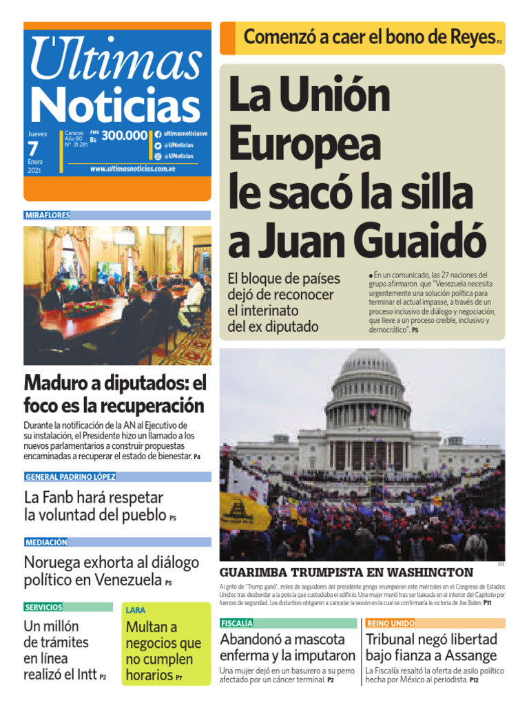Ultimas Noticias 07-01-2021 | PDF | Venezuela | Nicolás Maduro