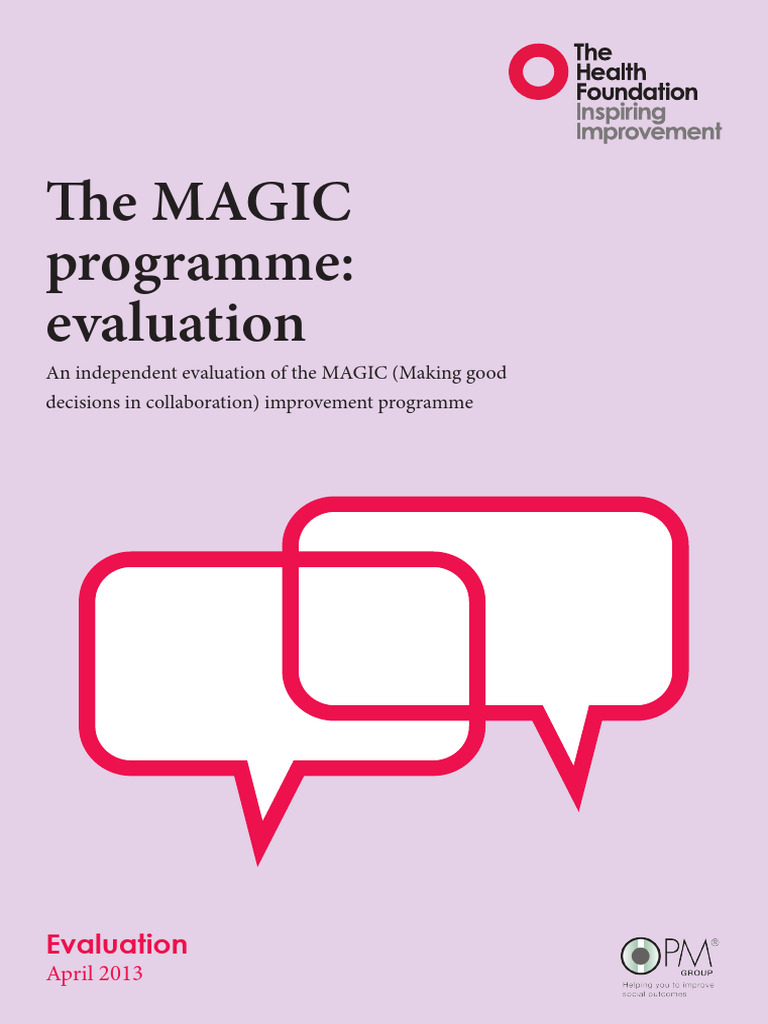 The Magic Programme Evaluation | PDF | Evaluation | Health Care
