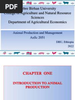 Introduction To Animal Production | PDF | Livestock | Poultry Farming