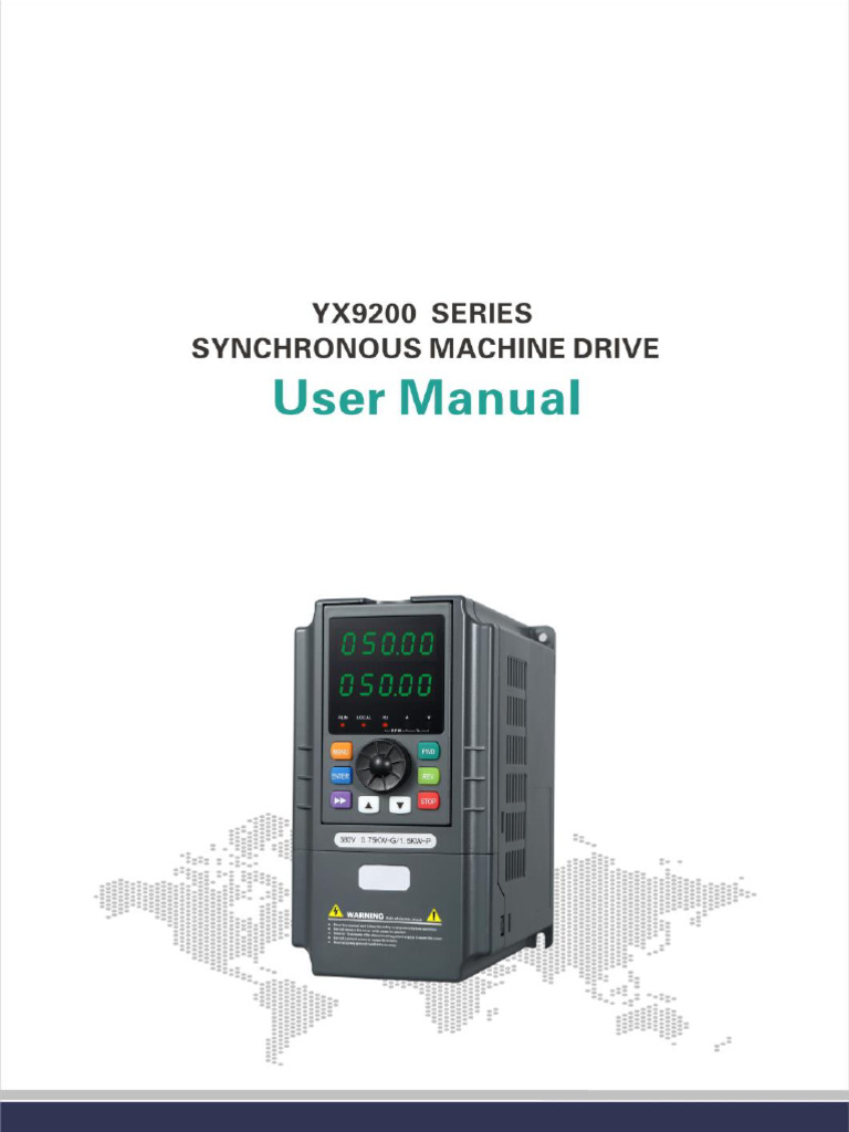 YX9200 Series Synchronous Machine Drive User Manual | PDF | Frequency ...