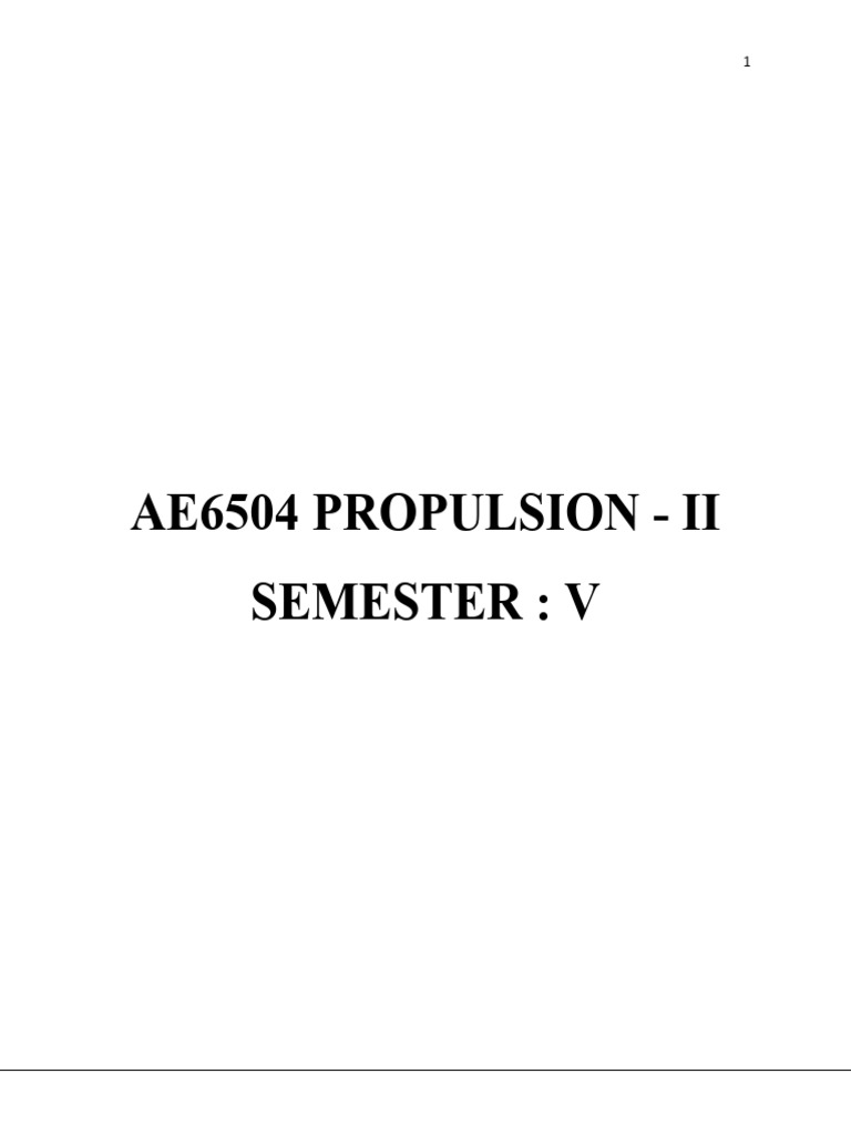 Propulsion - II Notes New | Download Free PDF | Rocket Engine | Jet Engine