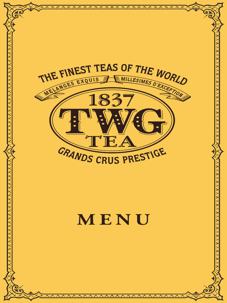 TWG Tea Menu at Plaza Senayan | PDF | Indonesian Cuisine | Cuisine