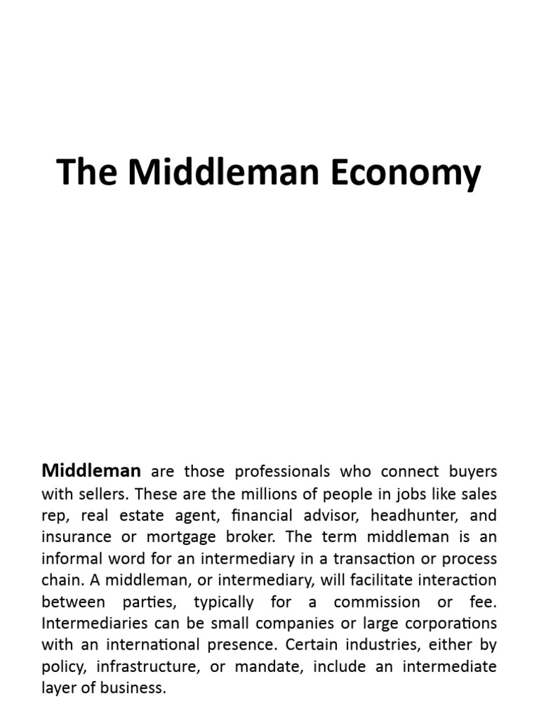 The Middleman Economy - IV Unit | PDF | Insurance | Risk