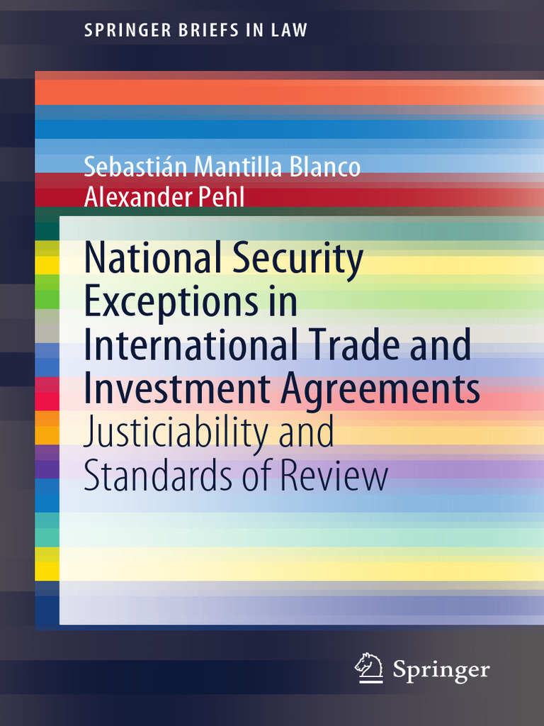 National Security Exceptions in International Trade and Investment ...