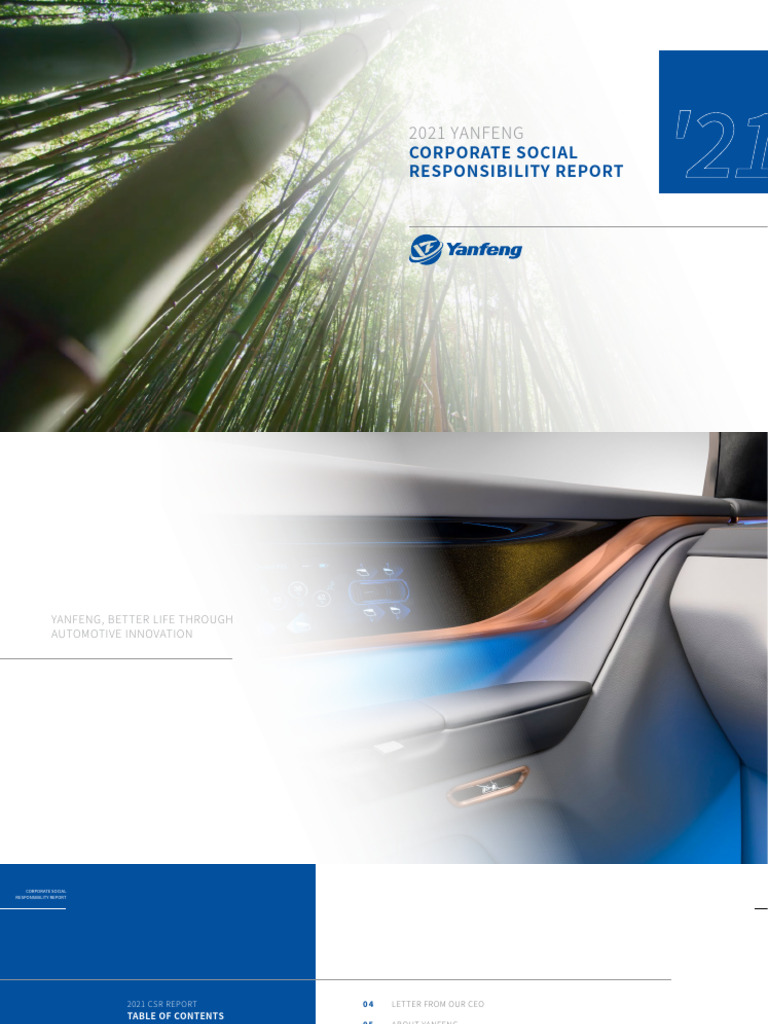 2021 Yanfeng CSR Report: Sustainability Focus | PDF | Mentorship ...