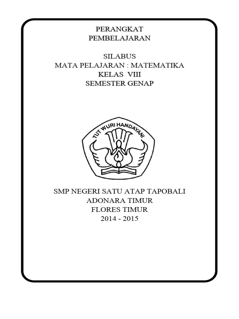 Kelas 8 - Silabus Genap 2014-2015 | PDF