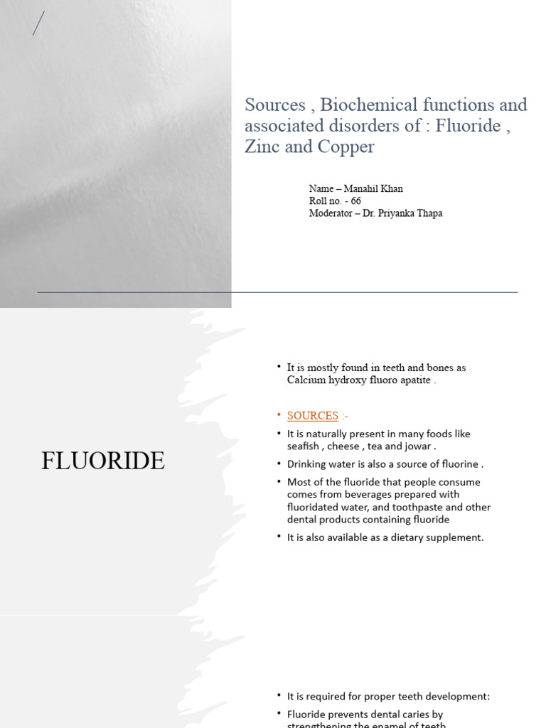 Biochem | PDF | Fluoride | Zinc
