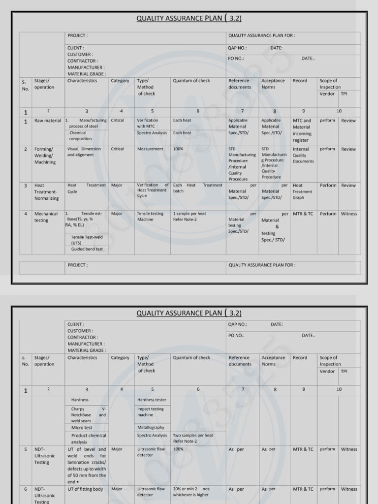Qap For Pipe Fittings - 005 Grp16 | PDF