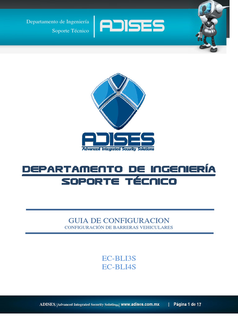 Barrera Vehicular Ec-Bli3s - FT | PDF | Enchufes y tomas de corriente alterna | Tornillo