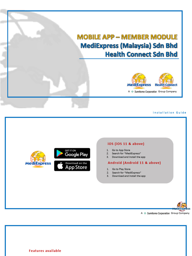 MediExpress Mobile App User Guide | PDF | Ios | Google Play