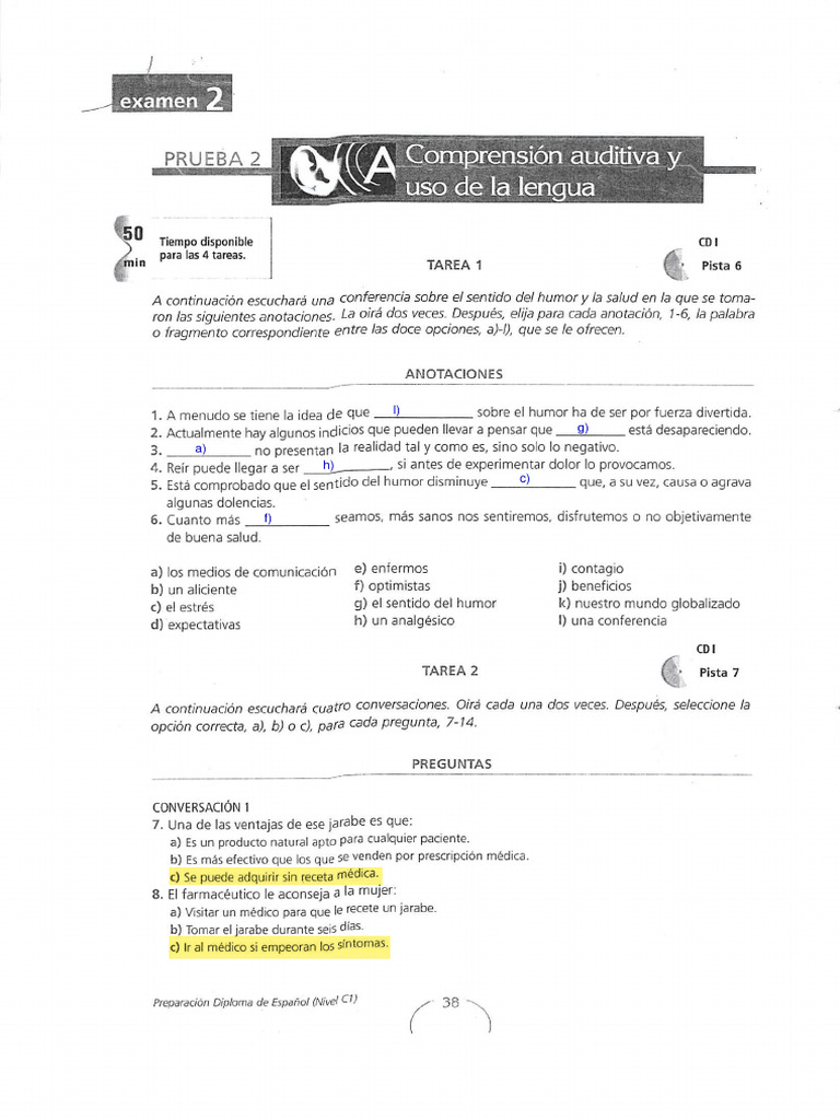 Comprensión Auditiva C1 | PDF