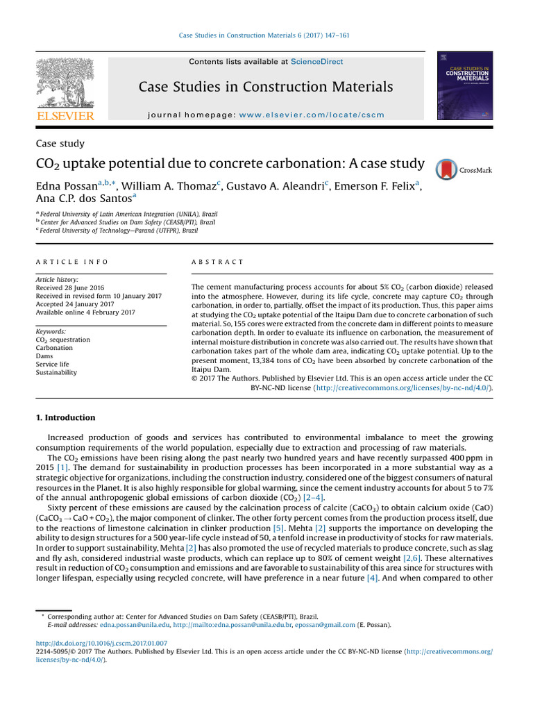 Possan Et Al. - 2017 - CO2 Uptake Potential Due To Concrete Carbonation ...