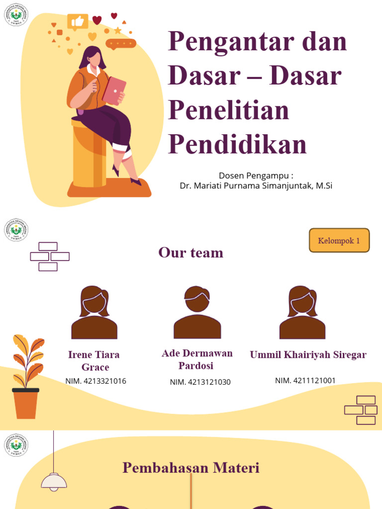 2 - Pert II - Kel 1 - Materi Pengantar Dan Dasar - Dasar Penelitian | PDF