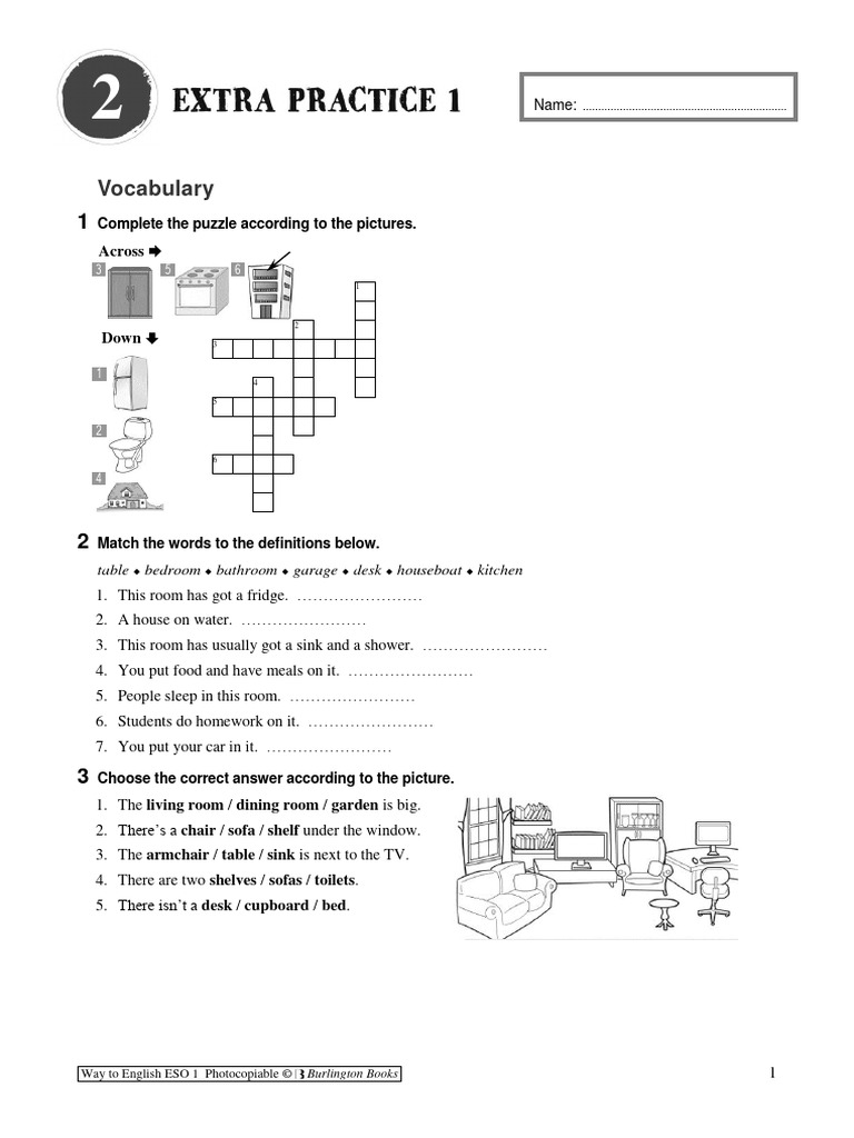Unit 2. Rep 1º ESO | PDF | Room | Home