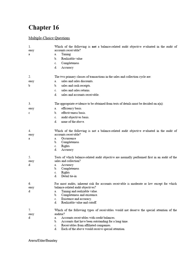 ST Rec Multiple Authors With Answer | PDF | Audit | Debits And Credits
