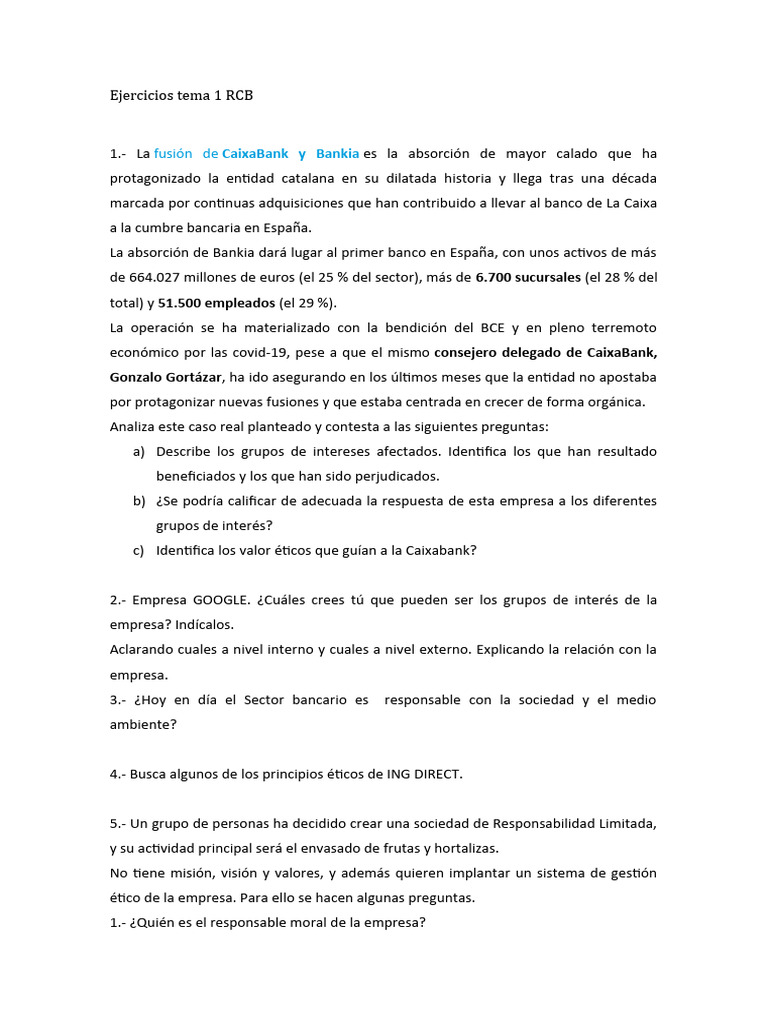 Ejercicios Tema 1 RCB | PDF