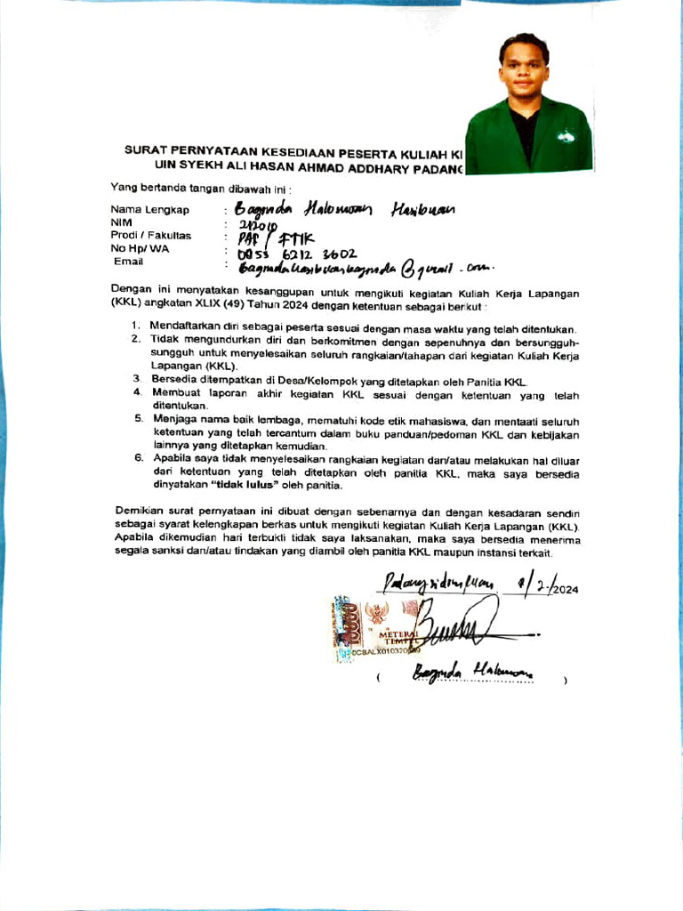 Surat KKL Baginda | PDF
