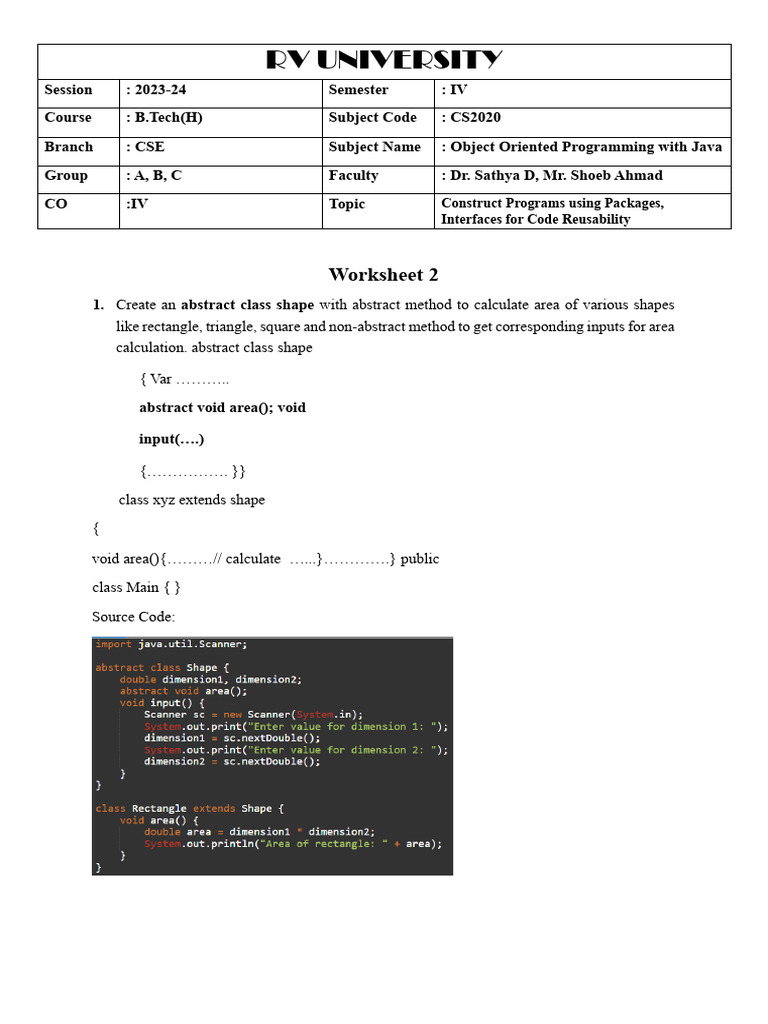 1RVU22CSE052 Worksheet4 2 | PDF | Computers